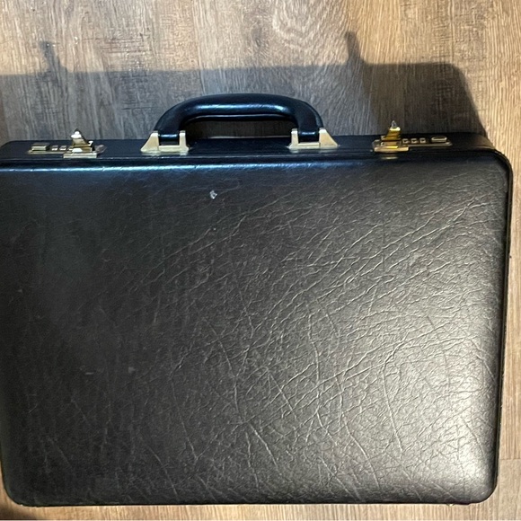 Vintage | Bags | Vintage Attach Hard Sided Briefcase Rare 98s Black ...